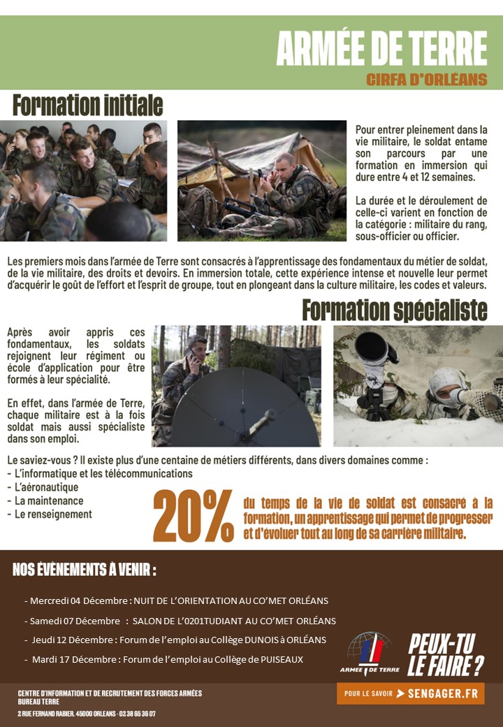 RECRUTEMENT ARMEE DE TERRE | Germigny-des-Prés